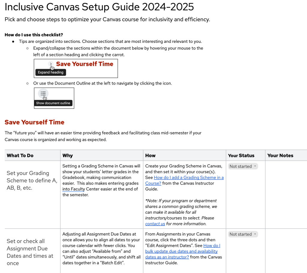 Inclusive Canvas Setup Guide – L&S Instructional Design Collaborative – UW–Madison